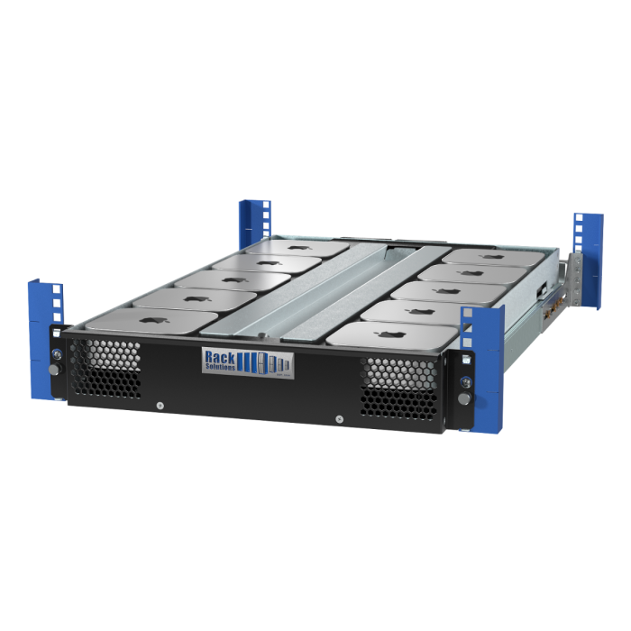 RackSolutions 2U HyperShelf for 10 Apple Mac Mini (M4, 2024)